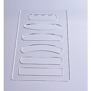 Charcuterie Board Handle Template,Acrylic Router Template,6 in 1 Grab Handle Router Template,Woodworking Router Template (11.75x7.75)