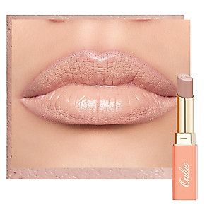 Oulac Beige Lipsticks for Women, Pale Nude Matte Lip Base, Full Coverage Lip Color, Satin Matte Finish, Cream Texture, Hydrating, Infused with Hyaluronic Acid, Vegan & Clean Beauty 4g SG01 Bare