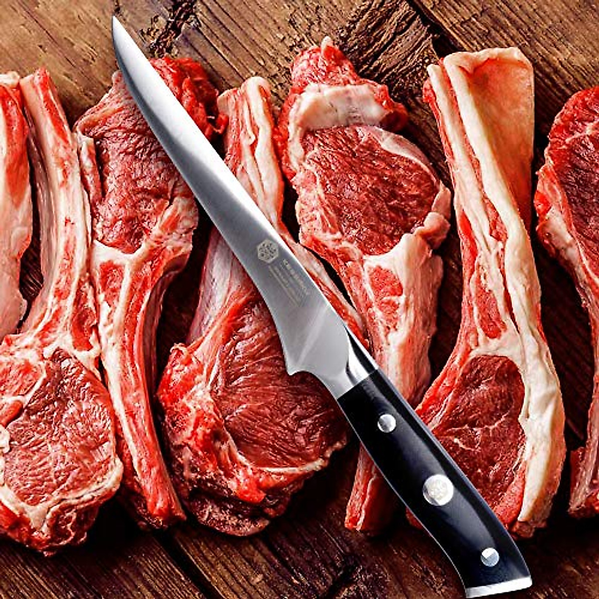 KESSAKU Boning Knife - 6 inch - Dynasty Series - Razor Sharp Kitchen Knife - Forged ThyssenKrupp German High Carbon Stainless Steel - G10 Garolite Handle with Blade Guard