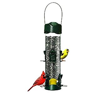Brome Mega 600 Metal Tube Feeder w/6 Seed Ports, 4 lbs seed capacity