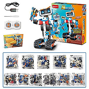 OKK Robot Building Toys for Boys, STEM Projects for Kids Ages 8-12, Remote & APP Controlled Engineering Learning Educational Coding DIY Building Kit Rechargeable Robot Toy Gifts for Girls (635 Pieces)