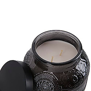 Black Sand & Cashmere Embossed Jar Candle