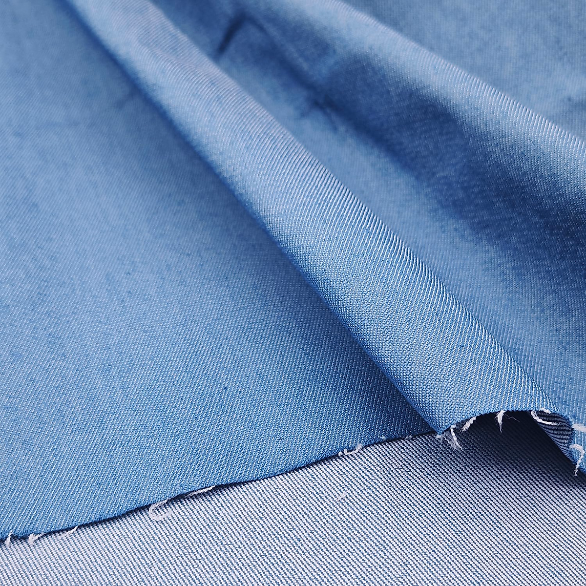 1 Yard 8 oz Sky Blue Denim Fabric for Sewing, Crafting Stylish Denim Fabric by The Yard Jean Material Sky Blue Jean Fabric (60''x36'')