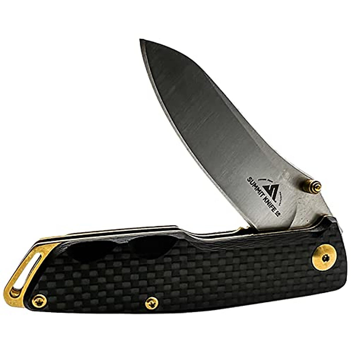 Summit Knife Co Mount Olympus EDC Folder Knife 2.75” VG10 Stainless Steel Blade - Black Carbon Fiber Scales Handle - Gentlemans Every Day Carry Lightweight Folding Pocket Knife