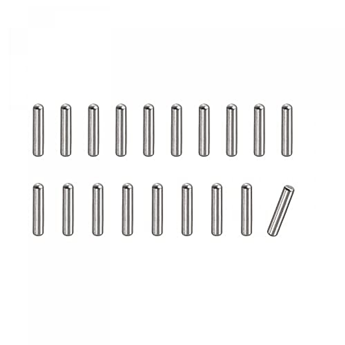 uxcell 1.2x8mm Dowel Pins, 100pcs 304 Stainless Steel Round Head Flat Chamfered End Dowel Pin Bunk Bed Pins Shelf Pegs Support Shelves Fasten Elements