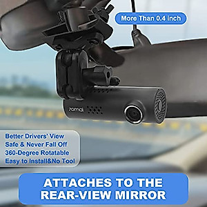 ChengFu Dash Cam Mount, Dash Cam Mirror Mount, Car Dash Cam Mount, Dash Cam Mount Rear View Mirror Holder, Compatible with 70mai Smart Dash Cam 1S