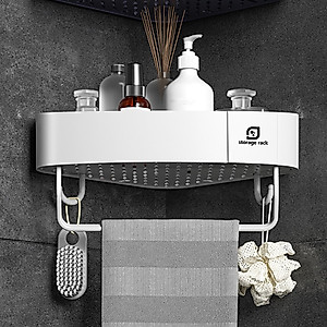 Bargain Finds, Clearance Items, Corner Bathroom Counter, Bathroom Shelves Organizer, Corner Shower Caddy, Bathroom Corner Shelf, Triangles Corner Organizer with Hooks and Towel Rack