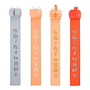 Booluee Cute 3D Animal Butt Bookmarks Cat Corgi Fox Hamster Book Markers Page Markers for Kids Adults Book Lovers School Library Office Home Use (Hamster+Cat+Corgi+Fox)