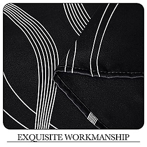 NICETOWN Blackout Curtain Panels 84 inches - Light Reducing Thermal Insulated Solid Grommet Blackout Curtains/Panels/Drapes for Living Room/Nursery/Kids Room (Set of 2, 52 inches by 84 Inch, Black)