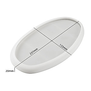 1 Set Of Tray Resin Storage Mold Silicone Molds Epoxy Resin Oval Shaped Plaster Mold Concrete Clay Plate For Cup Fruit Candy Vase Storage Holder Ornament Trinket Container, DIY Making Decor Art Crafts