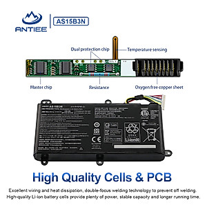 ANTIEE AS15B3N Laptop Battery for Acer Predator 15 G9-591 G9-591G G9-592 G9-592G G9-593 Predator 17 G5-793 G9-791 G9-791G G9-792 G9-792G G9-793 Predator 17X GX-791 GX-792 21X GX21-71 G9000 4ICR19/66-2