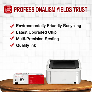 5 Pack CRG 125 3484B001AA Black Toner Cartridge: Compatible Replacement for Canon ImageCLASS LBP6030w, LBP6000, MF3010 Printer