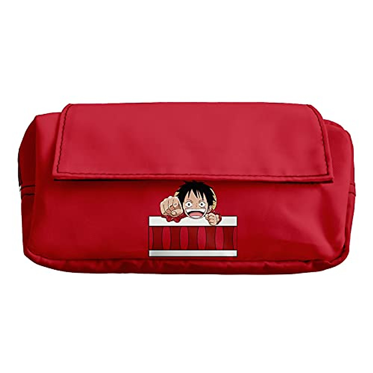 HANDAFA Manga One Piece Pencil Case Anime Sea King Pencil Pouch Holder Large Capacity Pen Case(Red Luffy)
