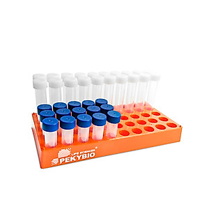 PEKYBIO Vial Racks for 4ml Vials, 50 Holes Sample Bottles Rack, Φ16mm, Pack of 1Pcs