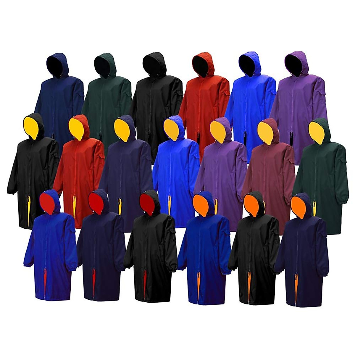 Adoretex Unisex Swim Parka Water Resistant Warm Coat Water Sports Swim Parka for Adults & Kids-PK005-Maroon/Black-AS