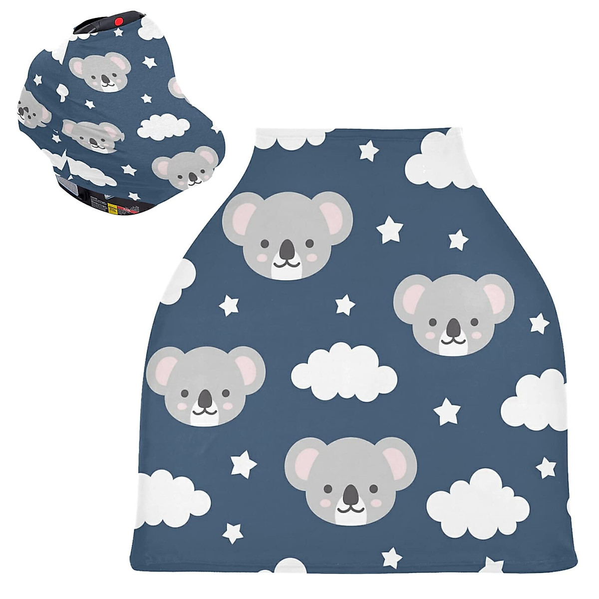 Nursing Cover Breastfeeding Scarf Cute Koala - Baby Car Seat Covers, Infant Stroller Cover, Carseat Canopy(55)
