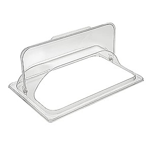 Restaurantware Cater Tek 21 Inch Polycarbonate Plate Cover 1 Shatterproof Dish Cover - Dishwashable For 21 Inch Plates Clear Plastic Tray Cover Flap Handle Design Endures Up To 210F