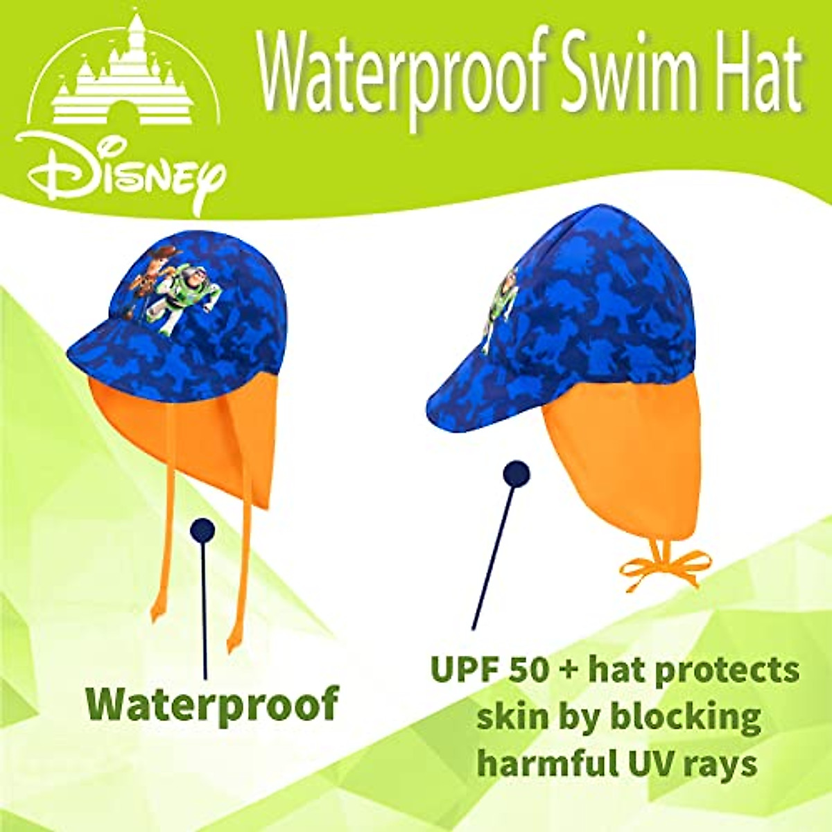 Disney Toy Story Beach Hat for Boys, Toy Story 4 Swim Hat for Kids, Baby Hat Toy Story for Boys, Toddler Kids Sun Hat