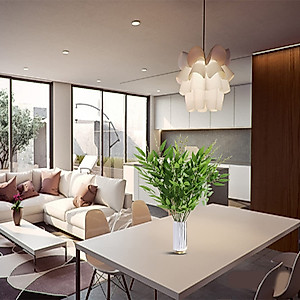 3 Pcs Fake Plants Decor Willow Branches - SAOCOOL 22 Inch Artificial Plants Willow Leaves, Home Indoor Faux Plants for Window, Dining Table, Bathroom, Bedroom and Wall Greenery Decoration (Green)