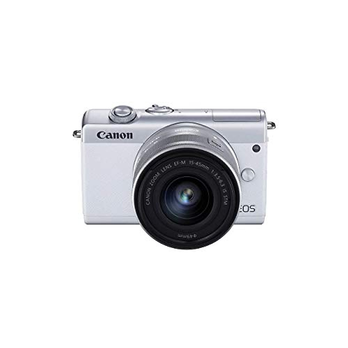 Canon EOS M200 EF-M 15-45mm is STM Kit (White) (Renewed)