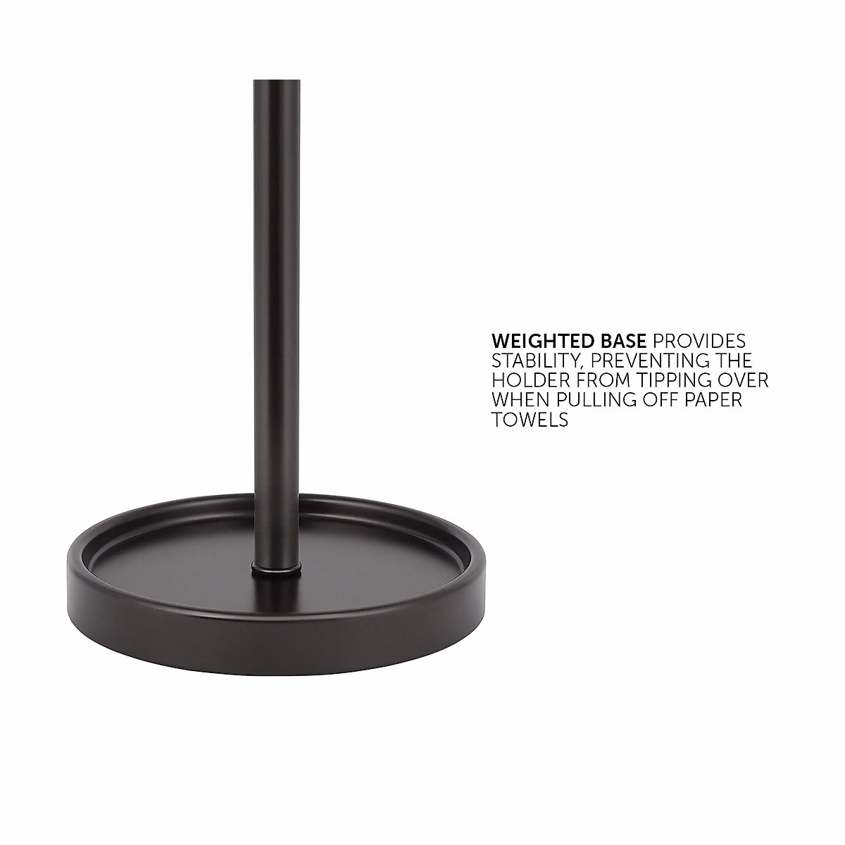 Ivilon Countertop Paper Towel Holder - Modern Bell End Minimalist Design - Color Oil Rubbed Bronze