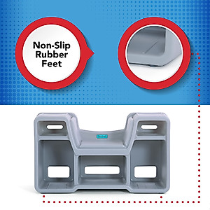 Simplay3 Cozy Cubby Book Nook – Kids Bookshelf and Storage with Built-in Reading Seat, Fully Assembled, Made in USA