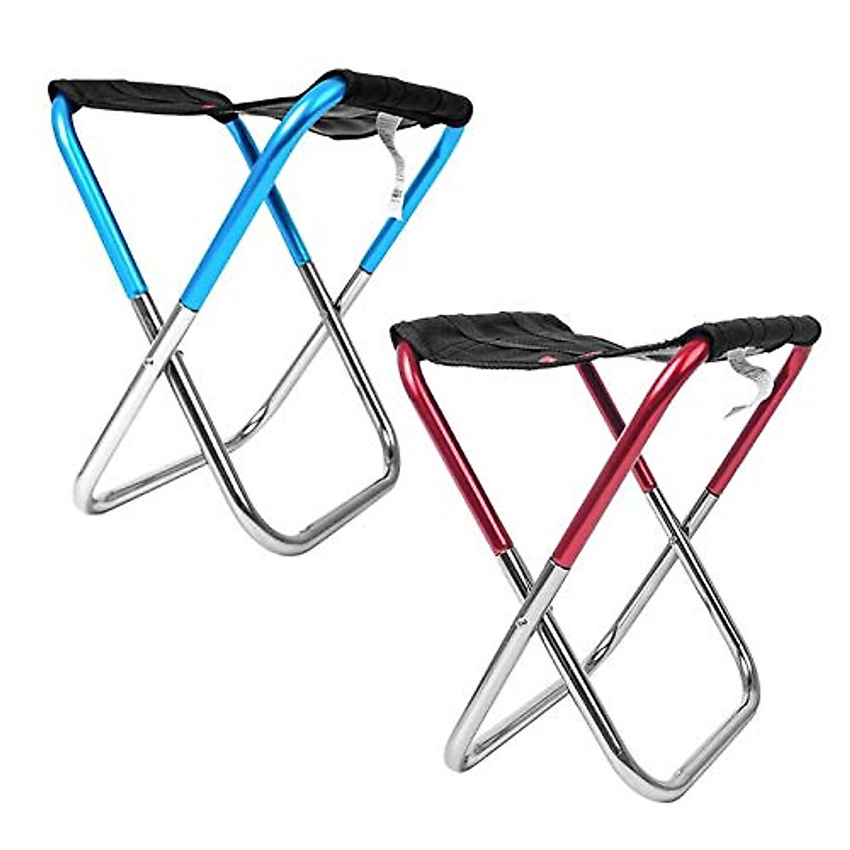 TRENTSNOOK Exquisite Camping Stool Outdoor Folding Chair Simple Folding Stool Portable Camping Fishing Train Stool Stool Camping Chair (Color : RED)