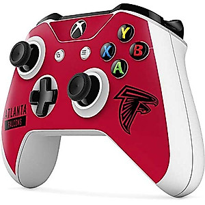 Skinit Decal Gaming Skin Compatible with Xbox One S Controller - Officially Licensed NFL Atlanta Falcons Red Performance Series Design
