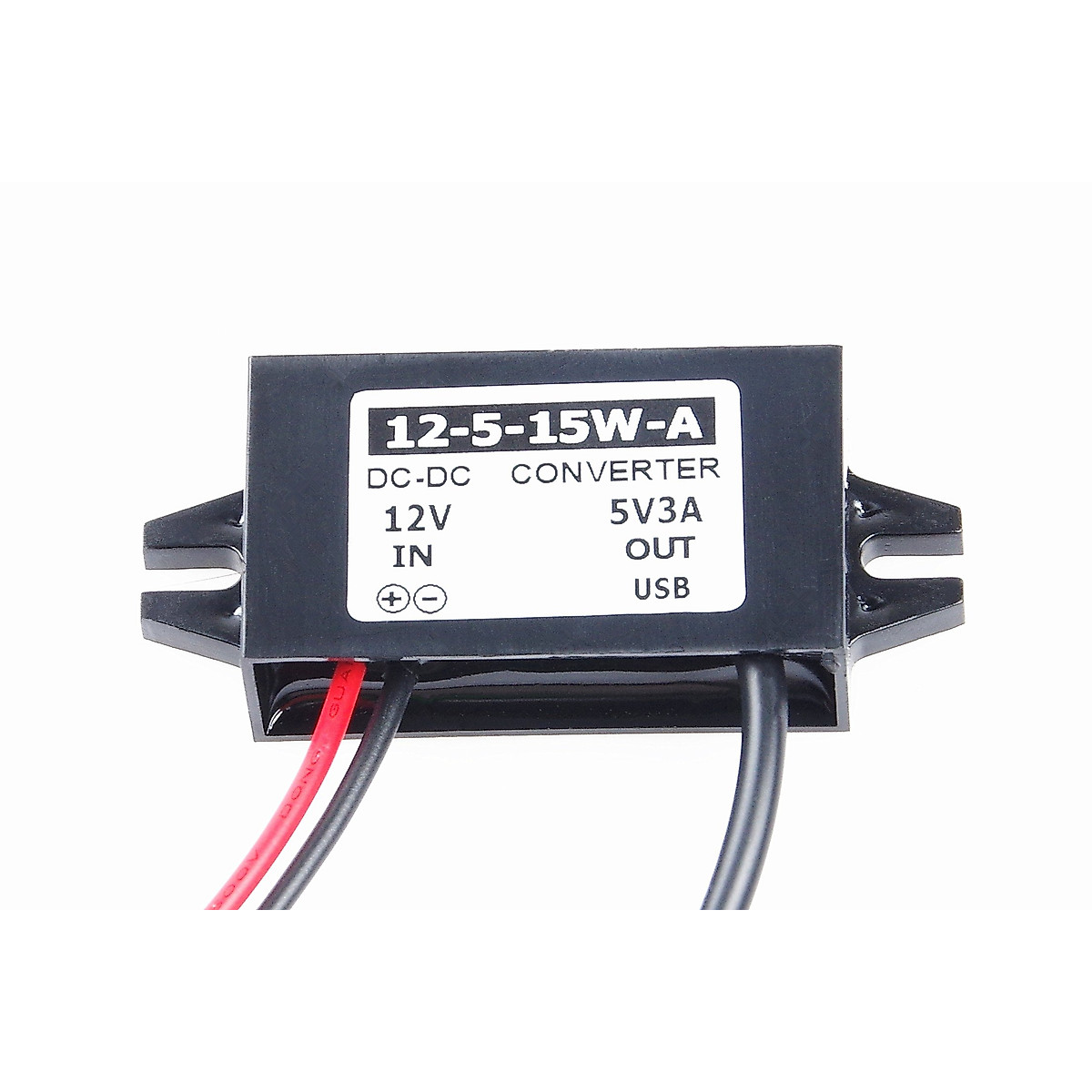KNACRO DC-DC 12V to 5V 3A Step-Down Power Supply Module Car Power Converter Module A Type USB Female Output Port Over-Temperature Over-Current Short Circuit Protection