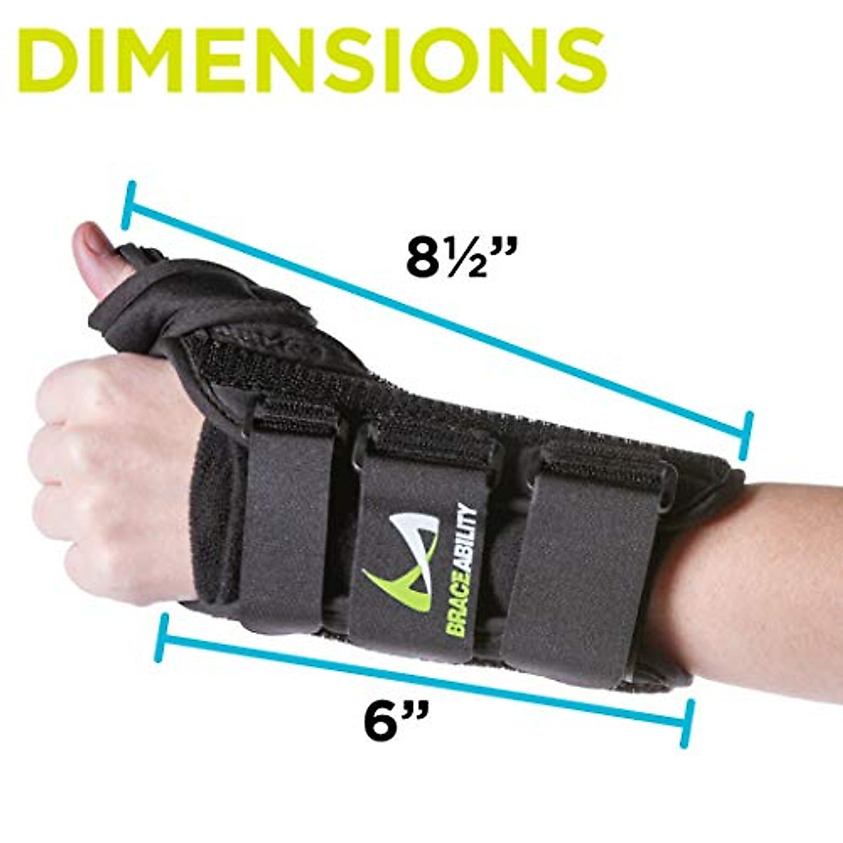 BraceAbility Thumb & Wrist Spica Splint | De Quervain's Tenosynovitis Long Stabilizer Brace for Tendonitis, Arthritis & Sprains Forearm Support Cast (XS - Left Hand)