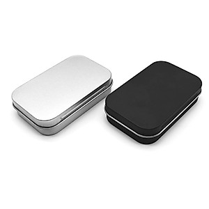 CYISONAL 4 Pcs Metal Hinged Tin Box Container Mini Portable Small Storage Container Kit with Lid for Home Storage,3.9x2.3x1.1 Inch
