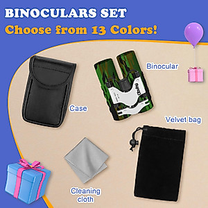 OBUBY Real Binoculars for Kids Gifts for 3-12 Years Boys Girls 8x21 High-Resolution Optics Mini Compact Binocular Toys Shockproof Folding Small Telescope for Bird Watching,Travel, Camping, Camo