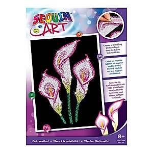 Sequin Art Purple Calla Lily, Sparkling Arts and Crafts Kit; Creative Crafts for Adults and Kids