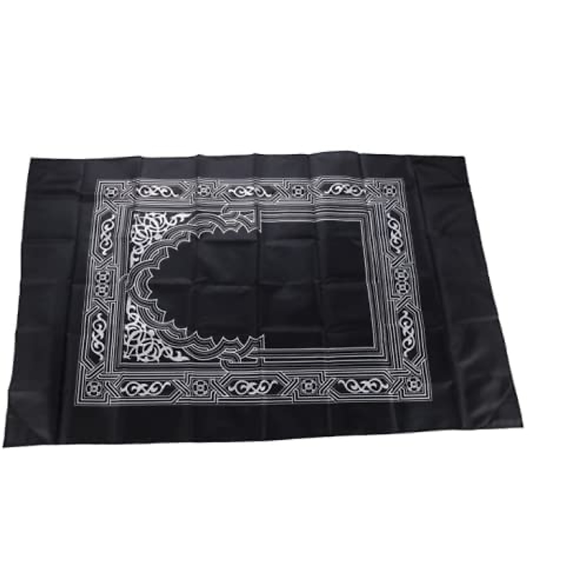 MuslimTravel Prayer Rug with Compass,Pocket Size Praying Mat Best Islamic Gift for Muslim (Dark Green&Black)