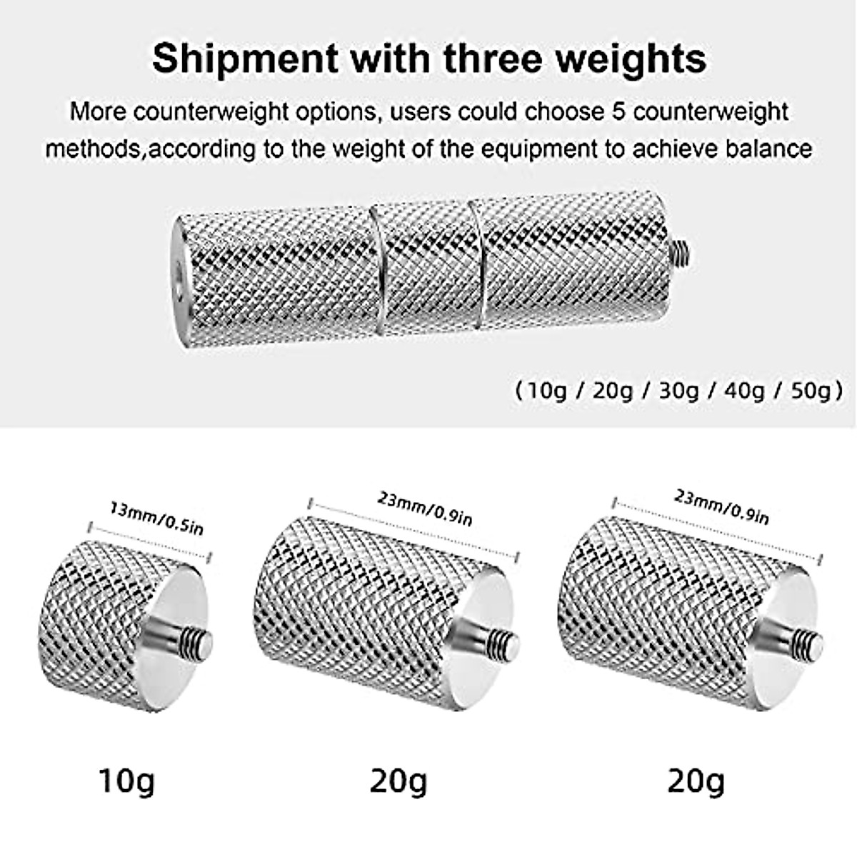 Supfoto OM6/OM5/SE/OM 4/OSMO Mobile 3 Counterweight Set 20g+10g Balance Counter Weights for DJI OM6/OM5/SE/OM 4/OSMO Mobile 3 Gimbal Stabilizer to iPhone 11/Pro/Pro Max