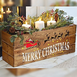 Christmas Stencils for Painting on Wood – Large Christmas Stencil Set includes Gnome & Snowflakes - DIY Holiday Stencils Reusable for Crafts, Signs, Canvas, Windows, Cookies & Templates