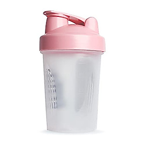 Free Soul Protein Shaker Bottle Pink with Mixball | Mini | BPA Free | Water Bottle for Protein Shakes | Easy to Grip & Temperature Safe (16oz)