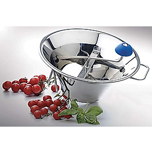 BelleVie Stainless Steel 5 Qts. (3 Lbs. per minute) Food Mill with 3 Cutting Plates"