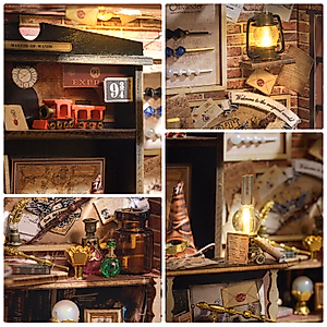 GuDoQi DIY Miniature House Kits, DIY Miniature Dollhouse Kit with Furniture, Tiny House Kits 1:24 Scale, Creative DIY Crafts for Adults Teen, Easter Day Birthday Gifts, Magic Shop