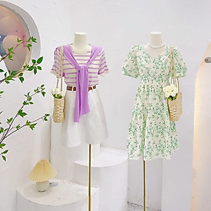 Female Dress Form Mannequin Torso,Height Adjustable Mannequin Stand, Realistic Model Display Body Stand Metall Base Clothing Forms, Beige