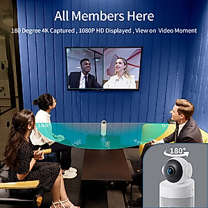 KanDao Video Conference Camera, Smart Video Conferencing System, AI 3.0, 8*Mic, Speaker, 180 Degree, Build-in System WiFi/HDMI, Smart Capture and Trace, Intelligent Identify, Video Meeting Camera