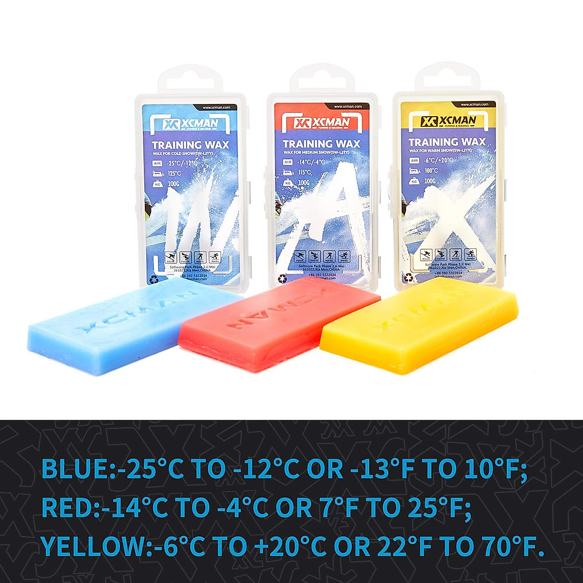 XCMAN Complete Ski Snowboard Tuning and Waxing Kit with Waxing Iron,Ski Training Wax,Edge Tuner,Ptex,Ski Waxing Brush,Waxing Scraper