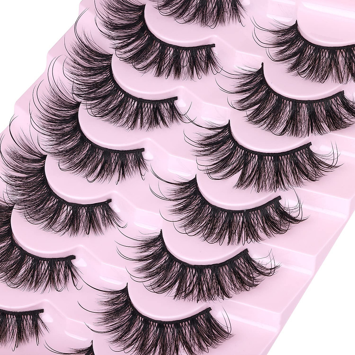 Fairy Strip Lashes That Look Like Extensions Dramatic Faux Mink Eyelashes Fluffy Long Cat Eye Wispy False Lashes Extensions Strip Eyelashes Pack