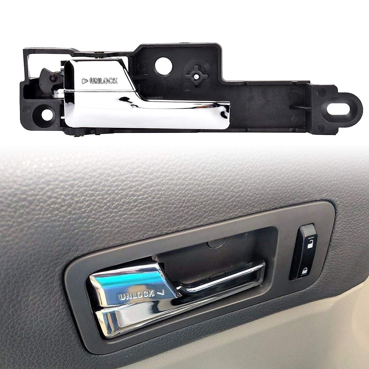 FAERSI Inside Interior Door Handle Front Driver & Passenger Side Replacement for 2006 2007 2008 2009 2010 2011 2012 Fusion, 07-11 Lincoln MKZ & Mercury Milan 06 Zephyr 6E5Z5422601A, 6E5Z5422600AA