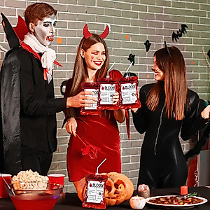 Liitrsh 60 Pcs IV Bags for Drinks Blood Bags for Drinks Halloween Party Decorations 8.5 oz Reusable Halloween Blood Bag Drink Pouches for Masquerade Zombie Nurse Graduation Party