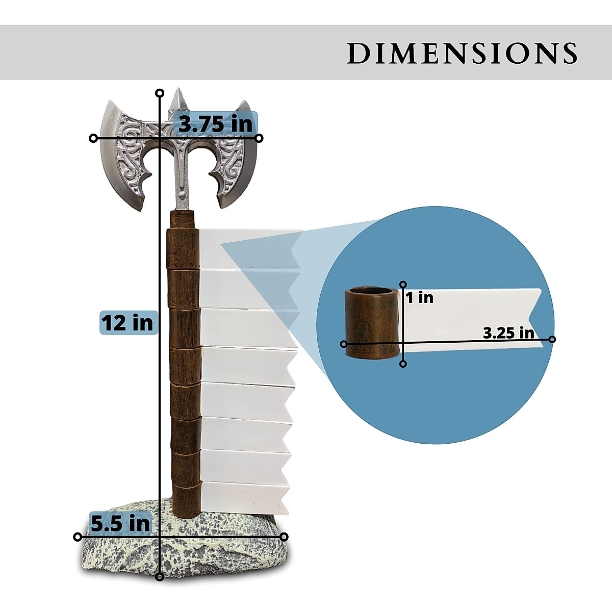 Conjurer Co. Galdor's Guild DND Initiative Tracker | Recorder Tools | Gift for Dungeons & Dragons Players, Dungeon Master/DM, or RPG Gaming | Tracking Stand | Holds 8 Flag Markers | Sword/Battle Axe
