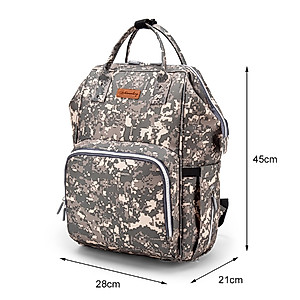 LiveGo Large Diaper Bag Backpack, Multifunctional Travel Baby Changing Bag for Dad/Mom with USB Charging Port Stroller Straps Waterproof Mommy Baby Diaper Bag Travel Backpack