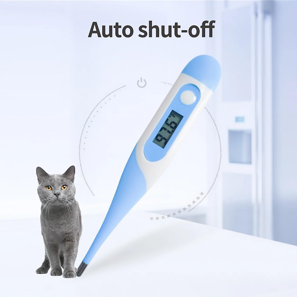 Contec Animal Electronic Ehermometer, Digital Thermometer Waterproof Pet Thermometer,Suitable for Dogs/Cats/Sheep/Veterinarian
