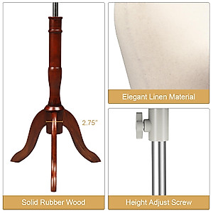 Bonnlo Female Dress Form Size 10-12, Adjustable Height Torso Body with Upgraded Tripod Stand, Medium Size Mannequin for sewing and display (10-12, Cream1)