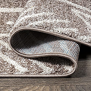 JONATHAN Y MOH503A-28 Amanar Tribal Geometric Area Rug for Bedroom Kitchen Living Room Indoor Decor Non Shedding, 2 X 8, Brown/Ivory, (JMOH503A28)